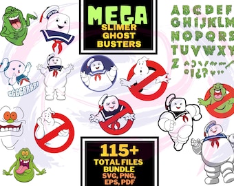115+ Slimer Ghostbusters SVG Bundle- Slimer Font - Ghostbusters PNG ...