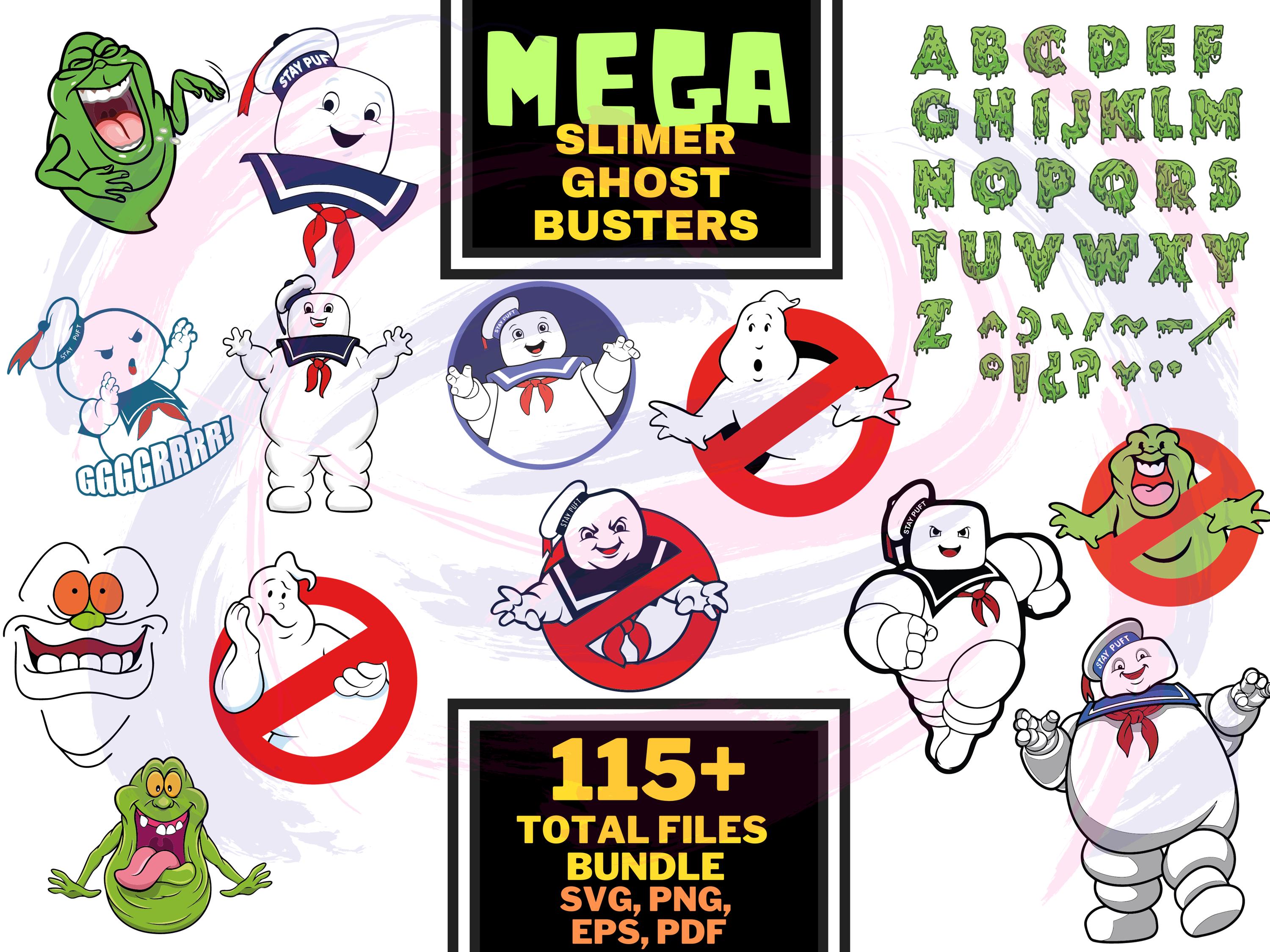 Slimer Ghostbusters SVG Bundle- Slimer Font - Ghostbusters PNG- Slimer ...