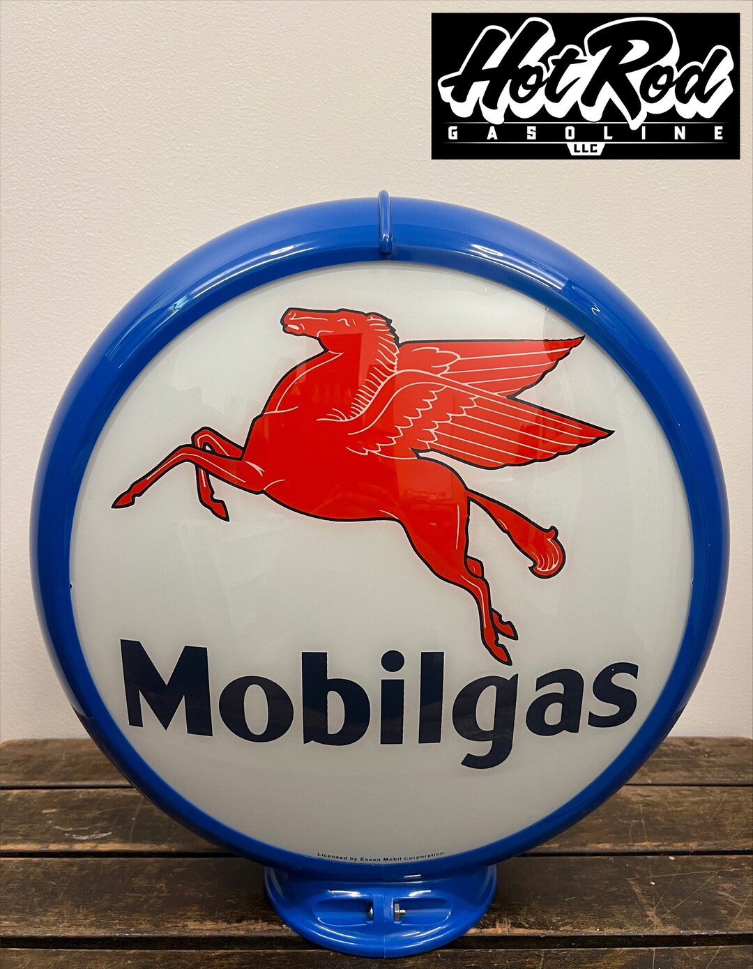 MOBIL Mobilgas Reproduction 13.5" Gas Pump Globe - (blue Body) - Etsy
