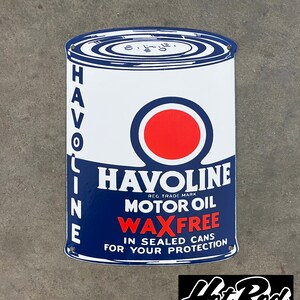 TEXACO HAVOLINE Motor Oil Can Porcelain Sign - Etsy