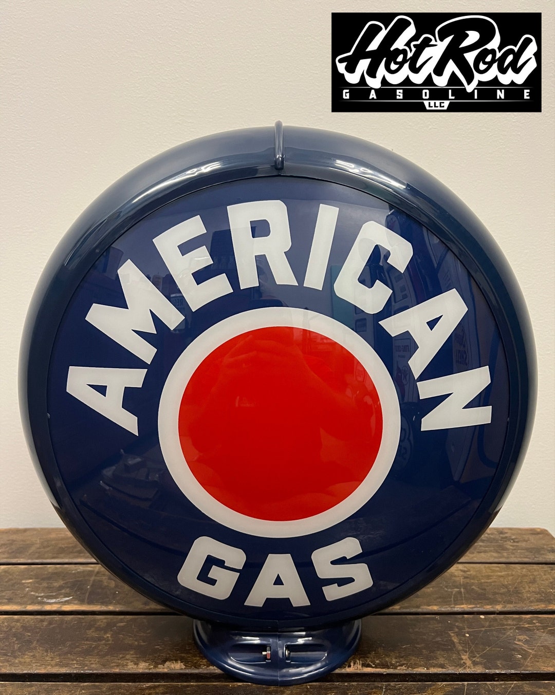 AMERICAN GAS Reproduction 13.5 Gas Pump Globe dark Blue Body - Etsy