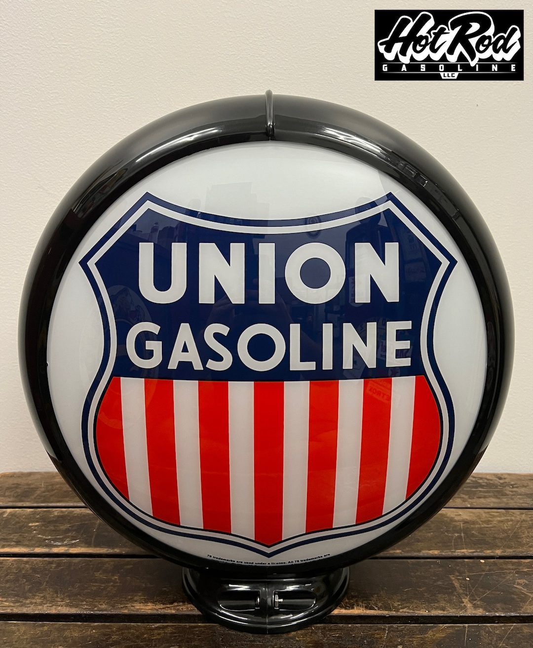 UNION GASOLINE Reproduction 13.5" Gas Pump Globe - (black Body) - Etsy
