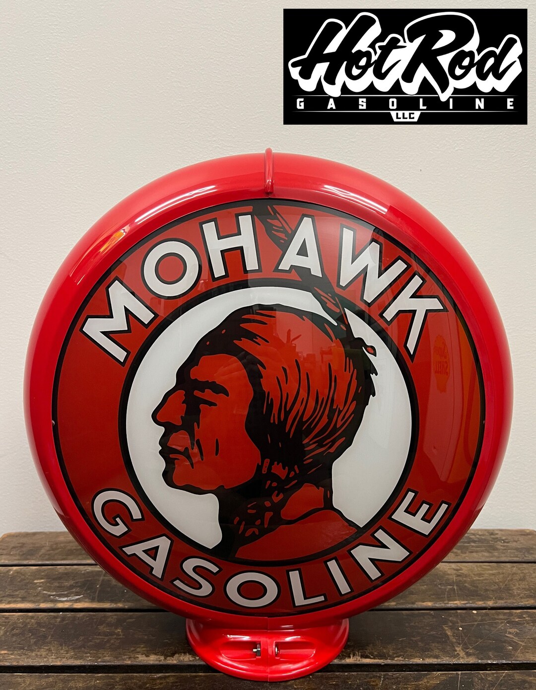 MOHAWK GASOLINE Reproduction 13.5" Gas Pump Globe - (red Body) - Etsy
