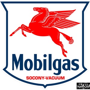 12 MOBIL Mobilgas Shield Decal / Sticker - Etsy