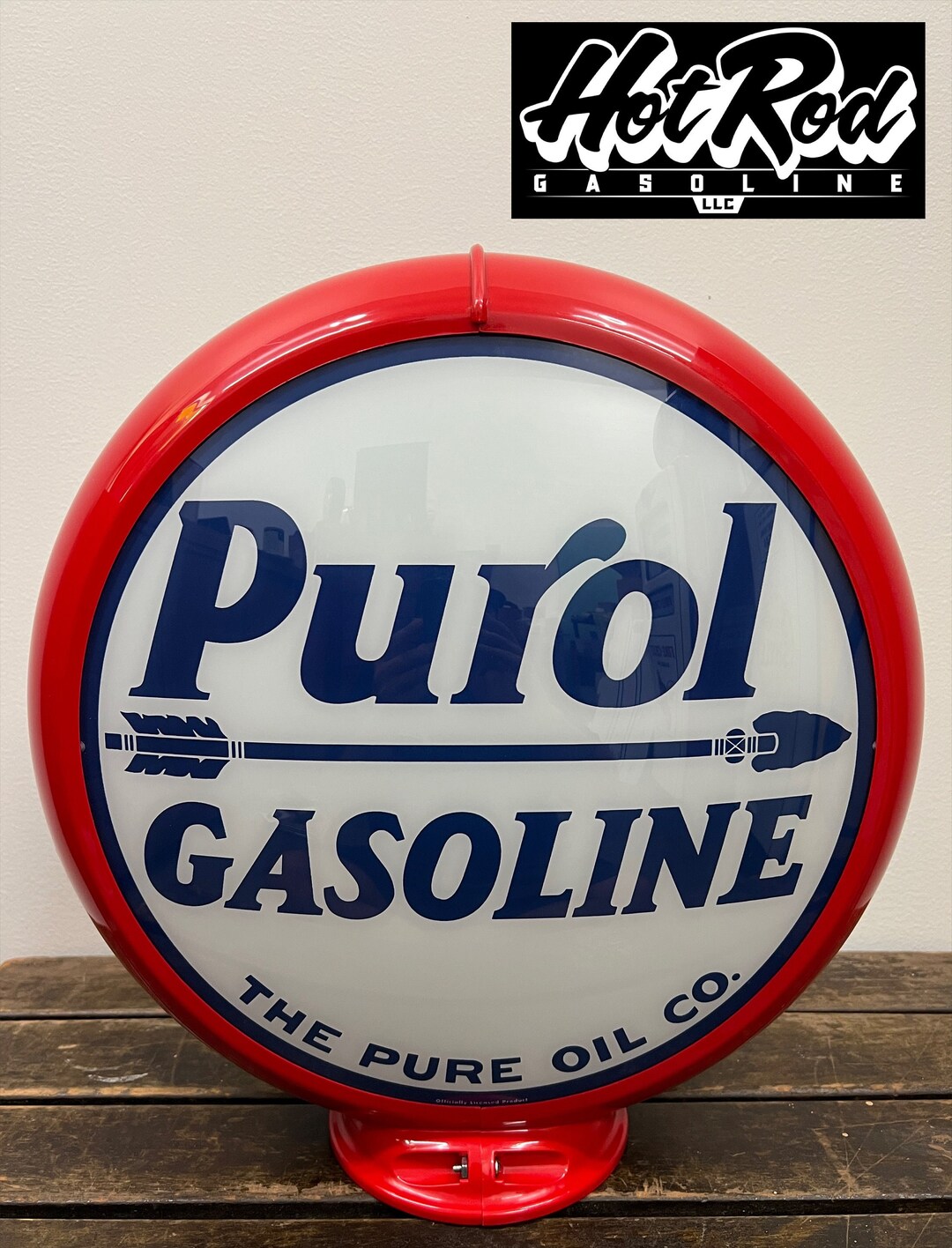 PUROL GASOLINE Reproduction 13.5 Gas Pump Globe red Body - Etsy