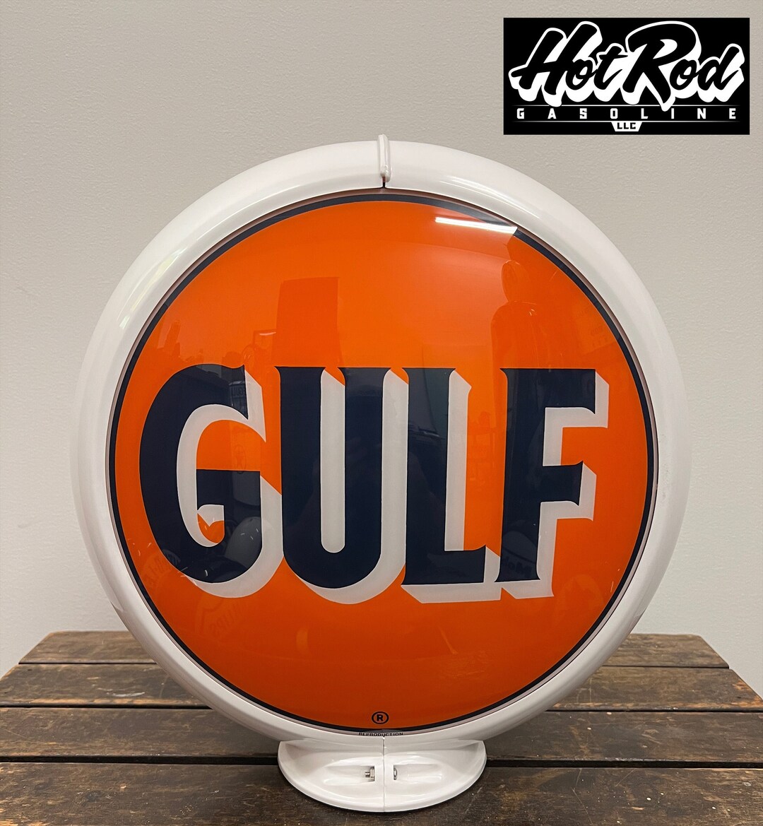 GULF Reproduction 13.5" Gas Pump Globe - (white Body) - Etsy