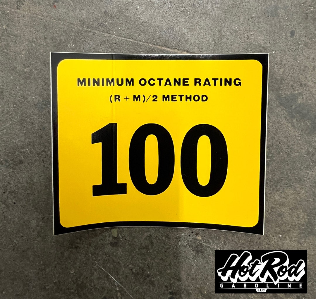 Vintage Original 100 Octane Gasoline Gas Pump Decal / Sticker New Old ...
