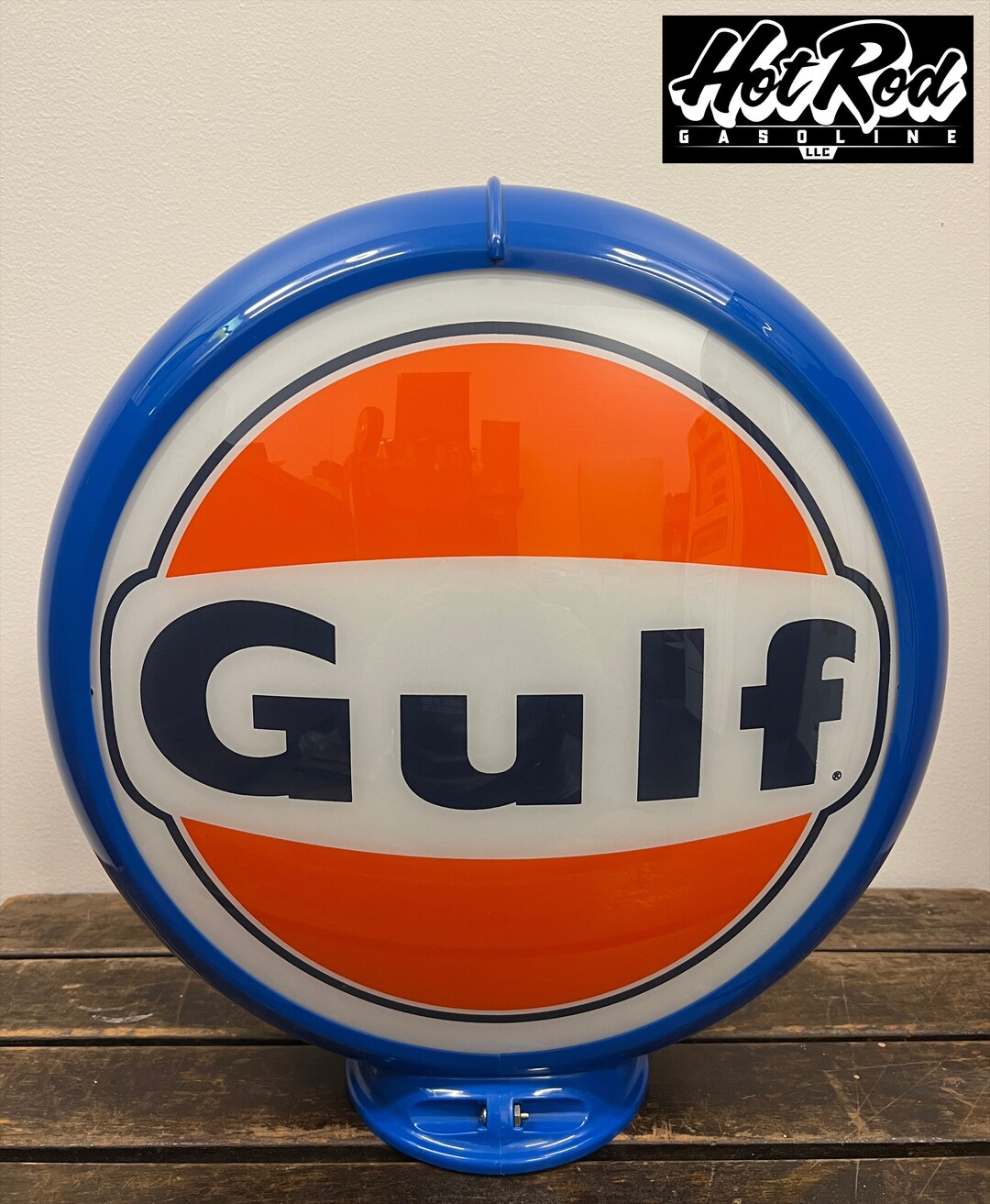 GULF 1960's Logo Reproduction 13.5" Gas Pump Globe - (blue Body) - Etsy