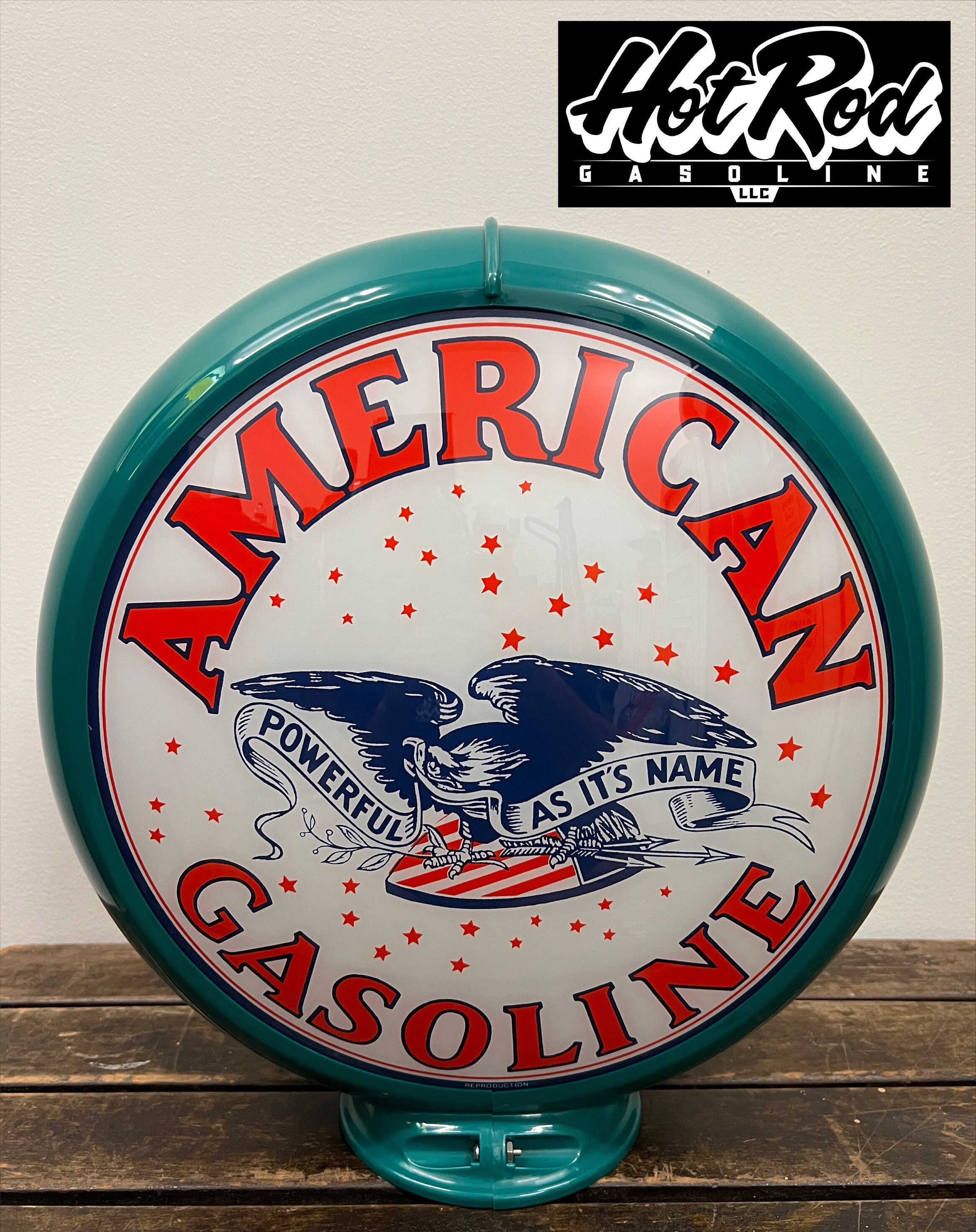 AMERICAN GASOLINE Reproduction 13.5" Gas Pump Globe - (green Body) - Etsy