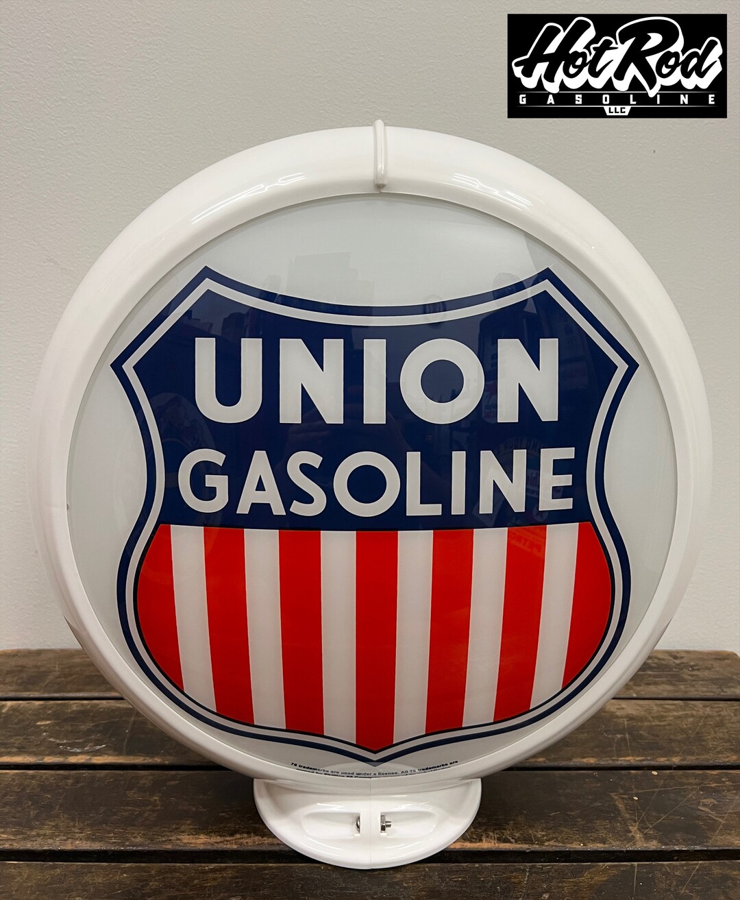 UNION GASOLINE Reproduction 13.5 Gas Pump Globe white Body - Etsy