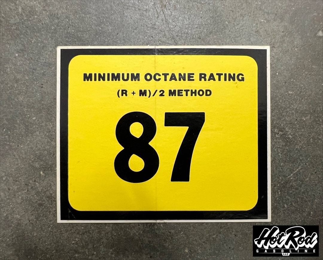 Vintage Original 87 Octane Gasoline Gas Pump Decal / Sticker - Etsy