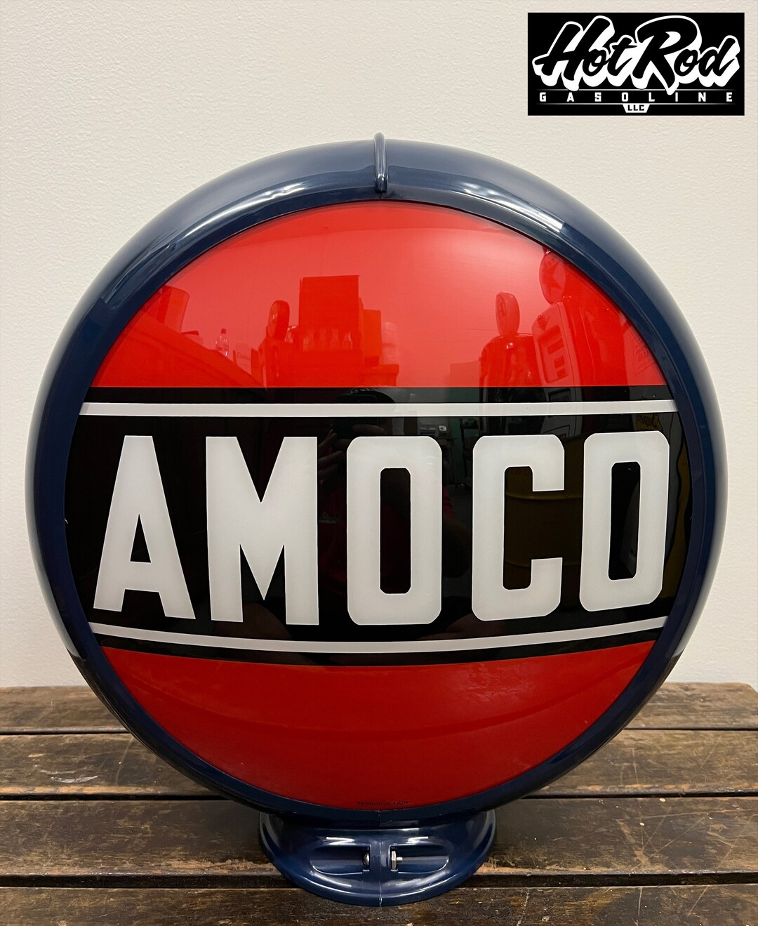 AMOCO Reproduction 13.5" Gas Pump Globe - (dark Blue Body) - Etsy