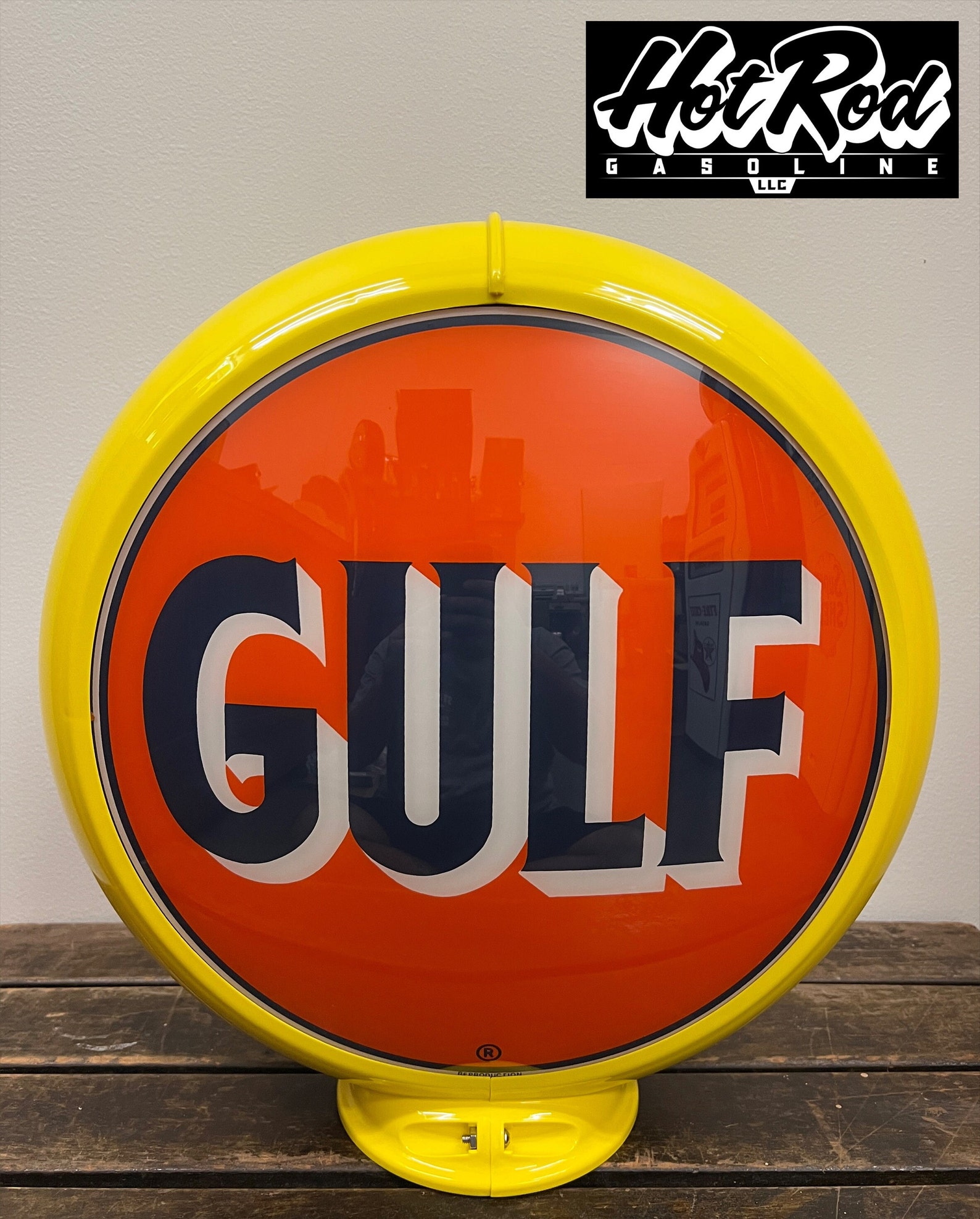 GULF Reproduction 13.5 Gas Pump Globe yellow Body - Etsy