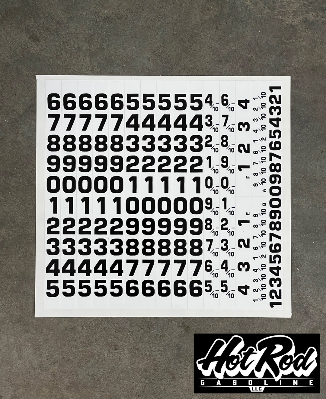 Gas Pump Computer Face Number Decal White - Etsy