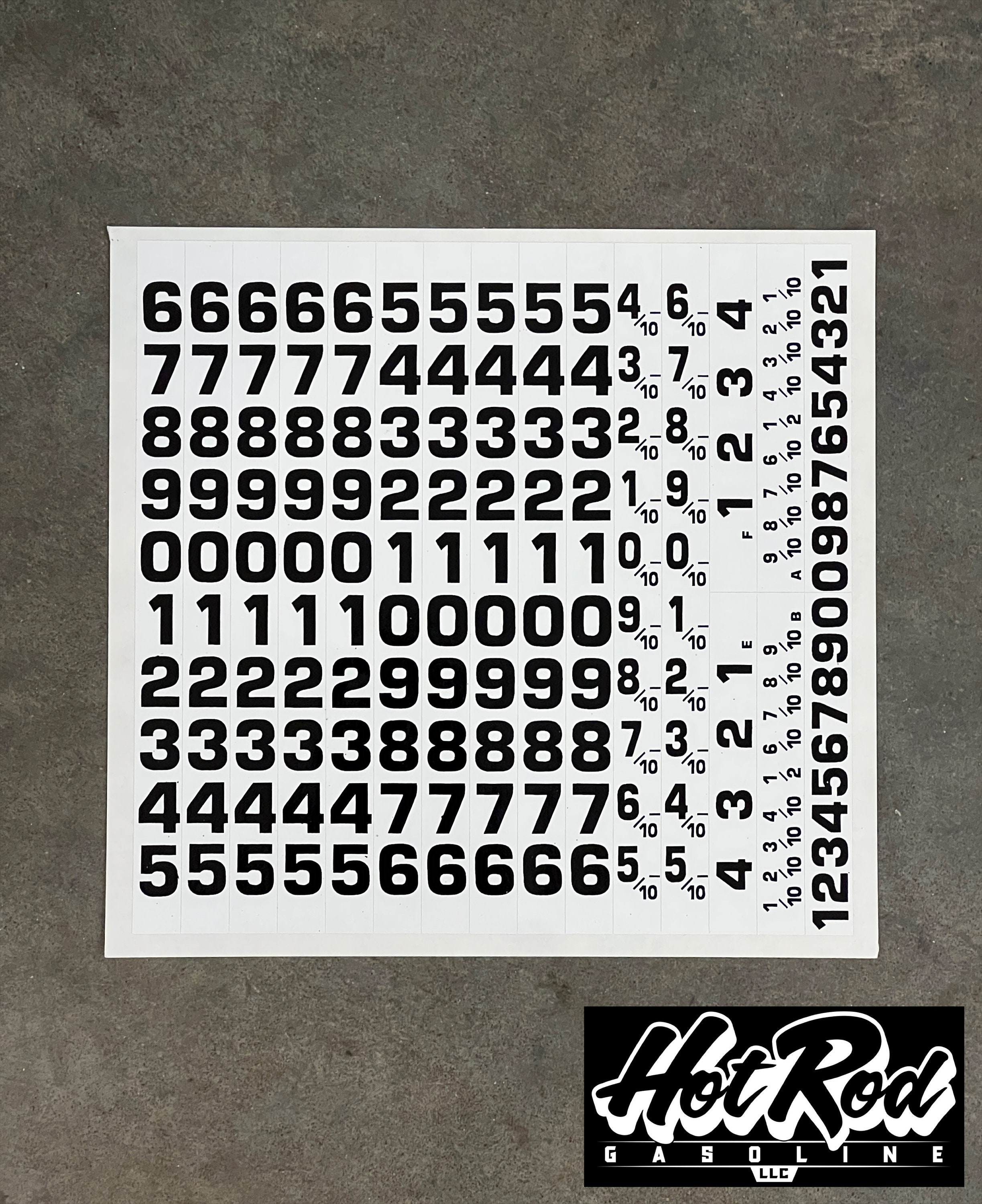 Gas Pump Computer Face Number Decal - White - Etsy