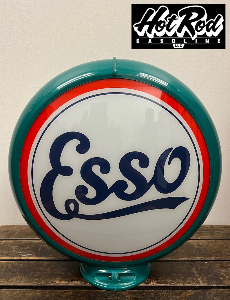 ESSO Script Reproduction 13.5" Gas Pump Globe - (green Body) - Etsy