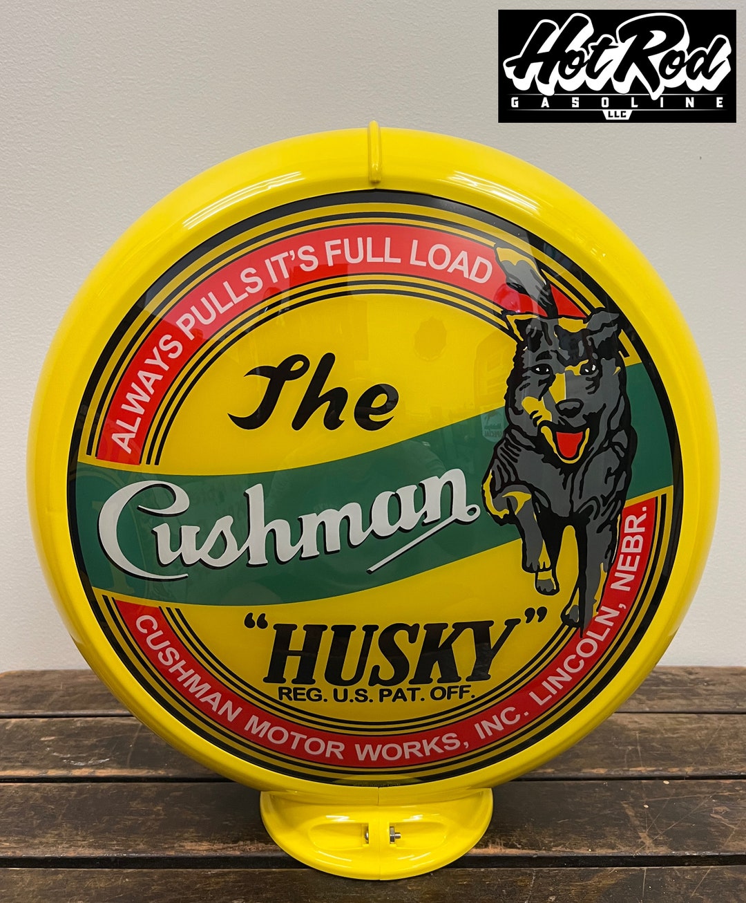 CUSHMAN HUSKY Reproduction 13.5" Gas Pump Globe - (yellow Body) - Etsy