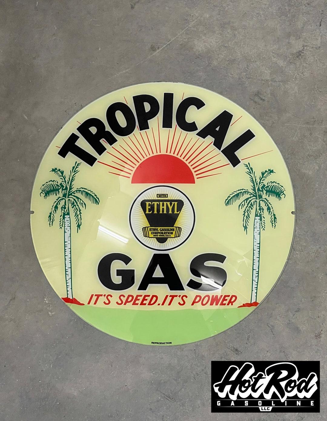 TROPICAL GAS Reproduction 13.5" Gas Pump Globe Face / Lens - Etsy