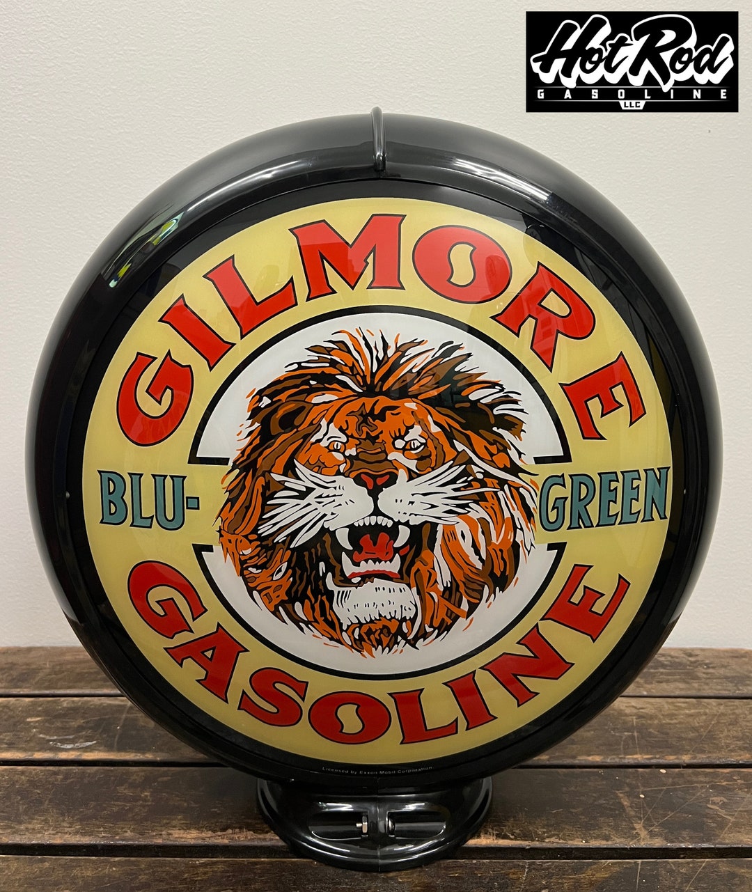 GILMORE BLU-GREEN Reproduction 13.5" Gas Pump Globe - (black Body) - Etsy