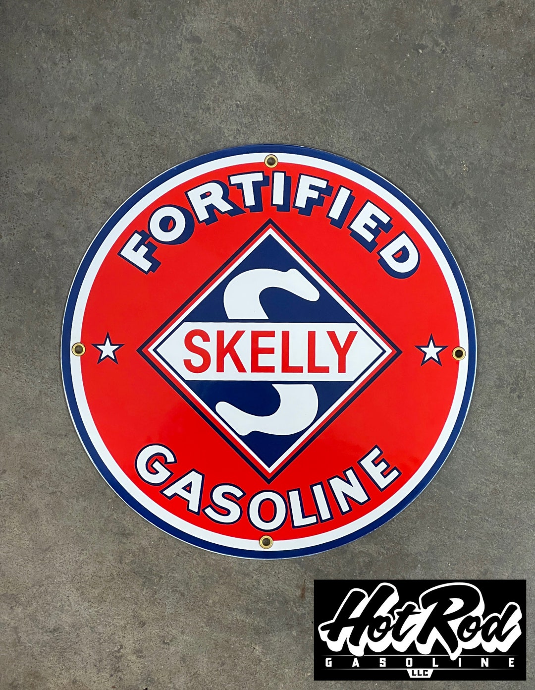 SKELLY GASOLINE Porcelain Sign - Etsy