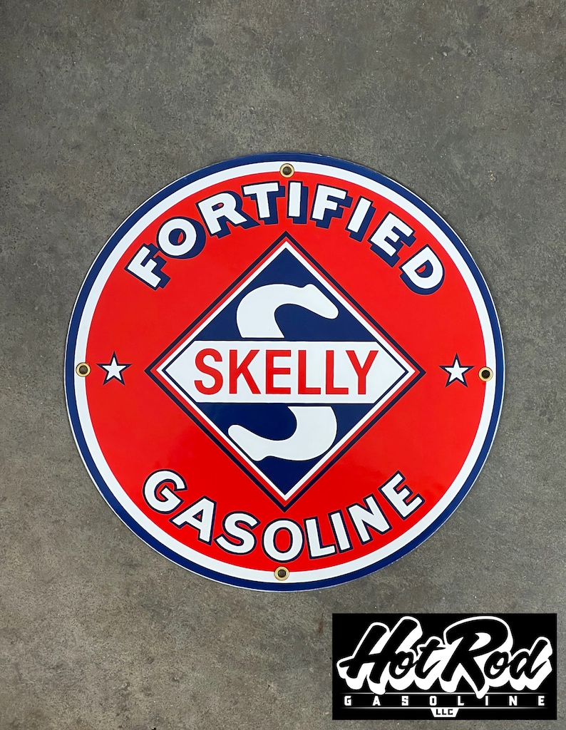 SKELLY GASOLINE Porcelain Sign - Etsy