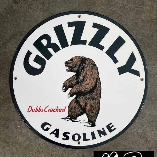 Grizzly Gas Sign - Etsy