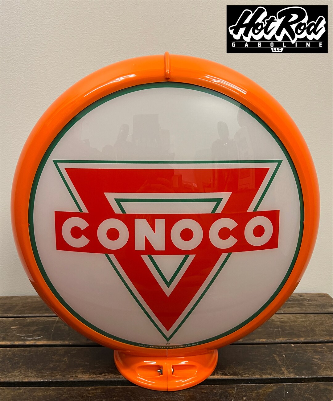 CONOCO Reproduction 13.5" Gas Pump Globe - (orange Body) - Etsy