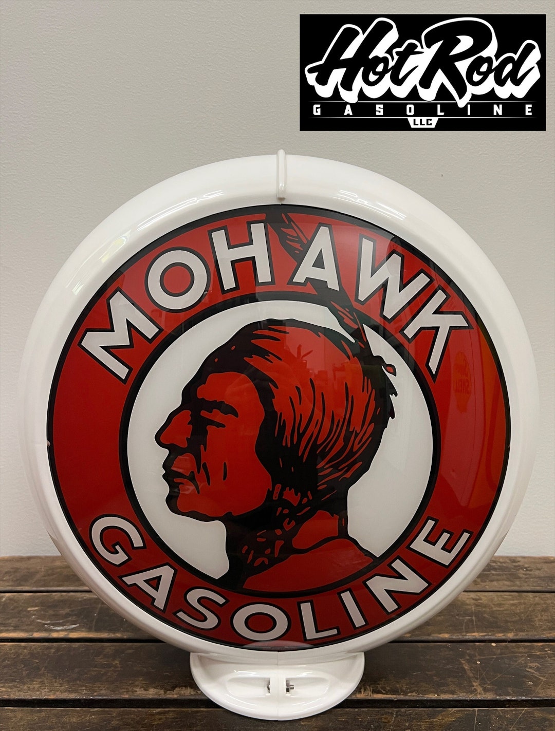 MOHAWK GASOLINE Reproduction 13.5" Gas Pump Globe - (white Body) - Etsy