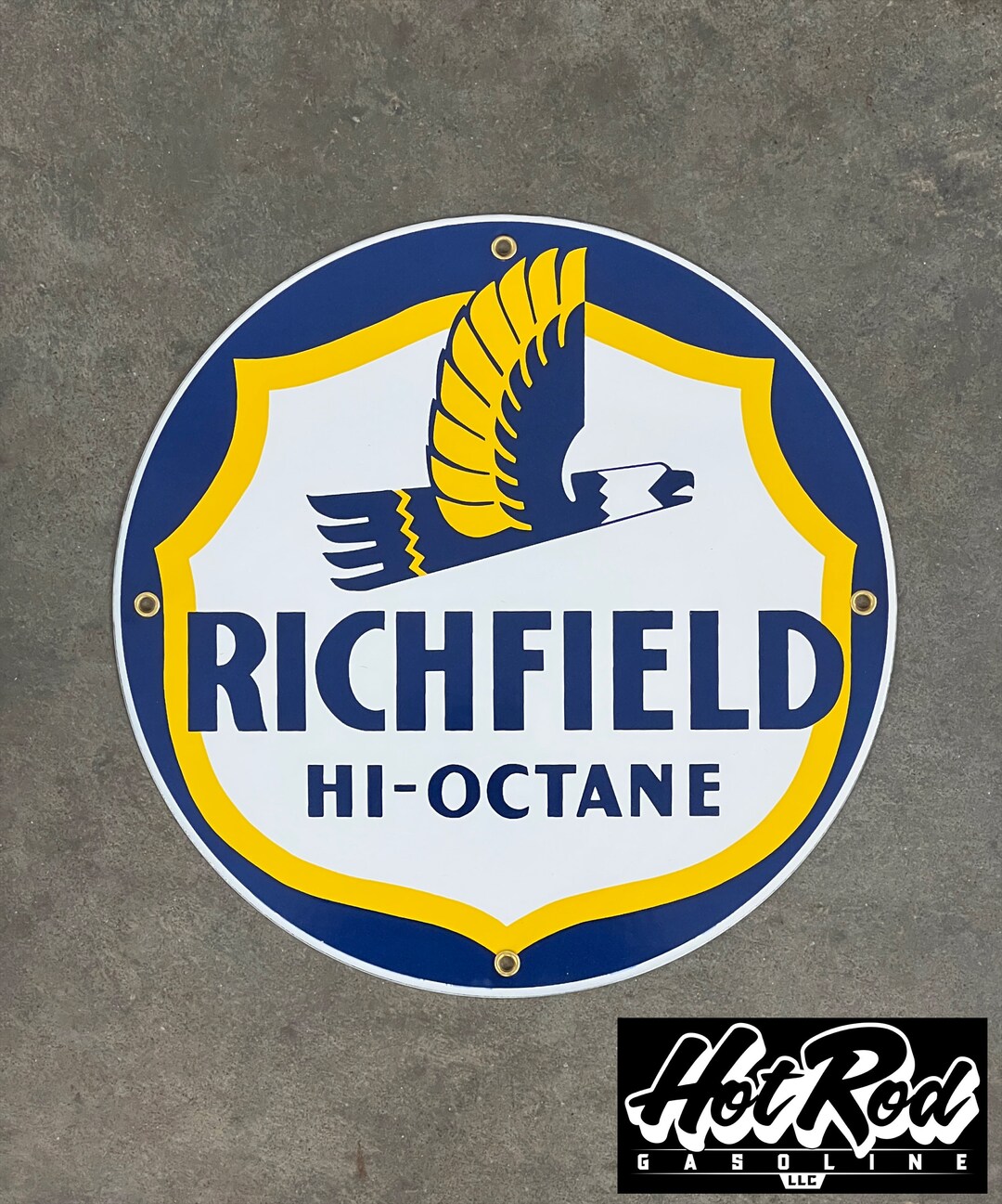 RICHFIELD Hi-octane Porcelain Sign - Etsy