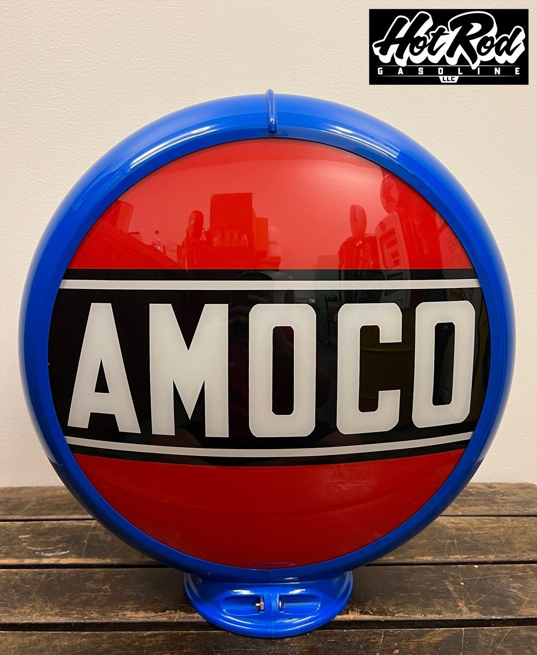 AMOCO Reproduction 13.5" Gas Pump Globe - (blue Body) - Etsy
