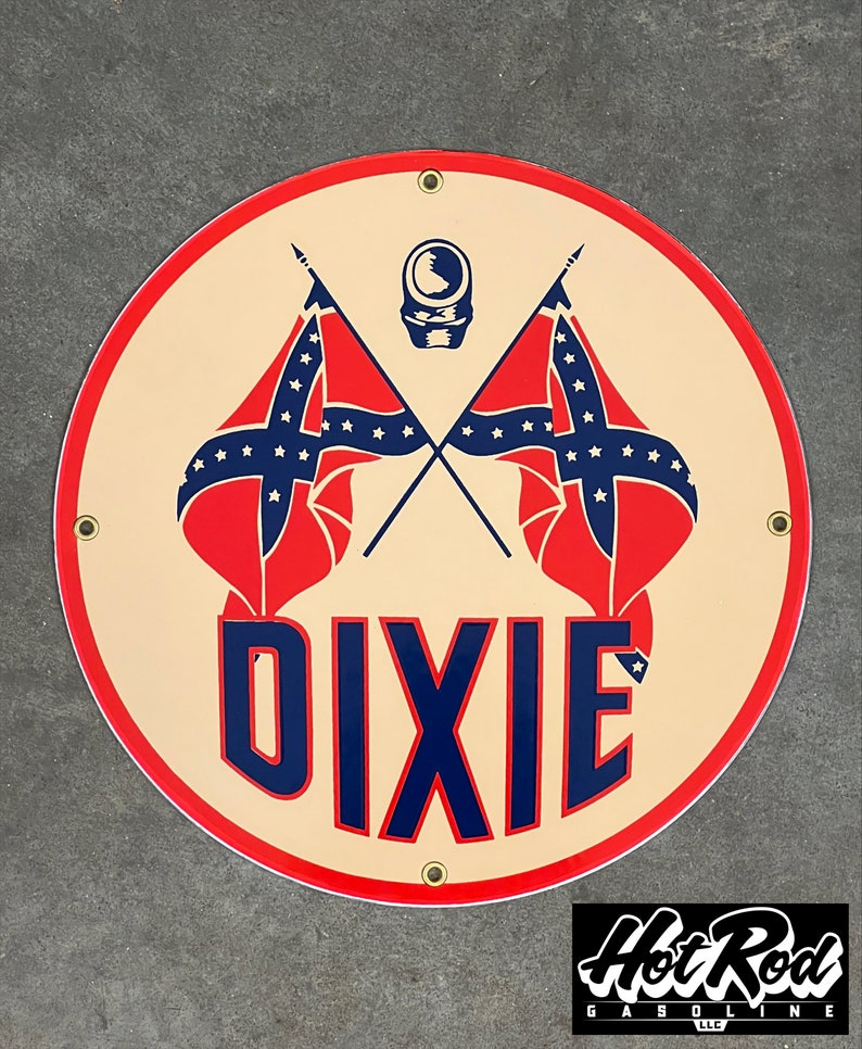 DIXIE GASOLINE Porcelain Sign - Etsy