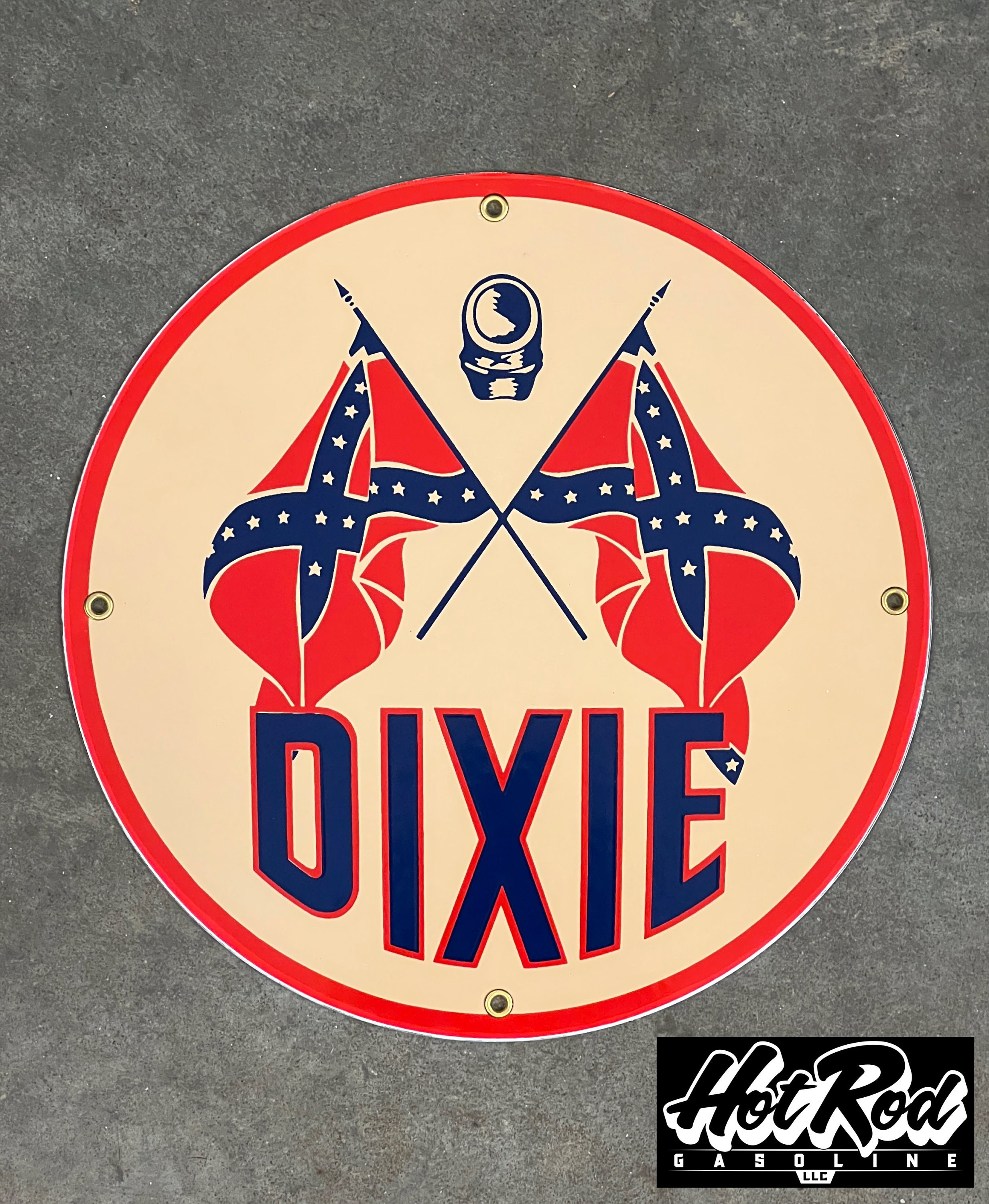 DIXIE GASOLINE Porcelain Sign - Etsy