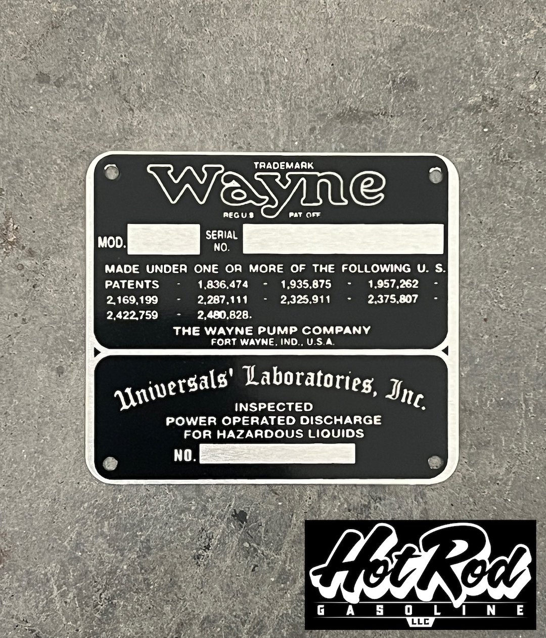 Reproduction WAYNE 60 / 70 ID Tag Gas Pump Parts - Etsy