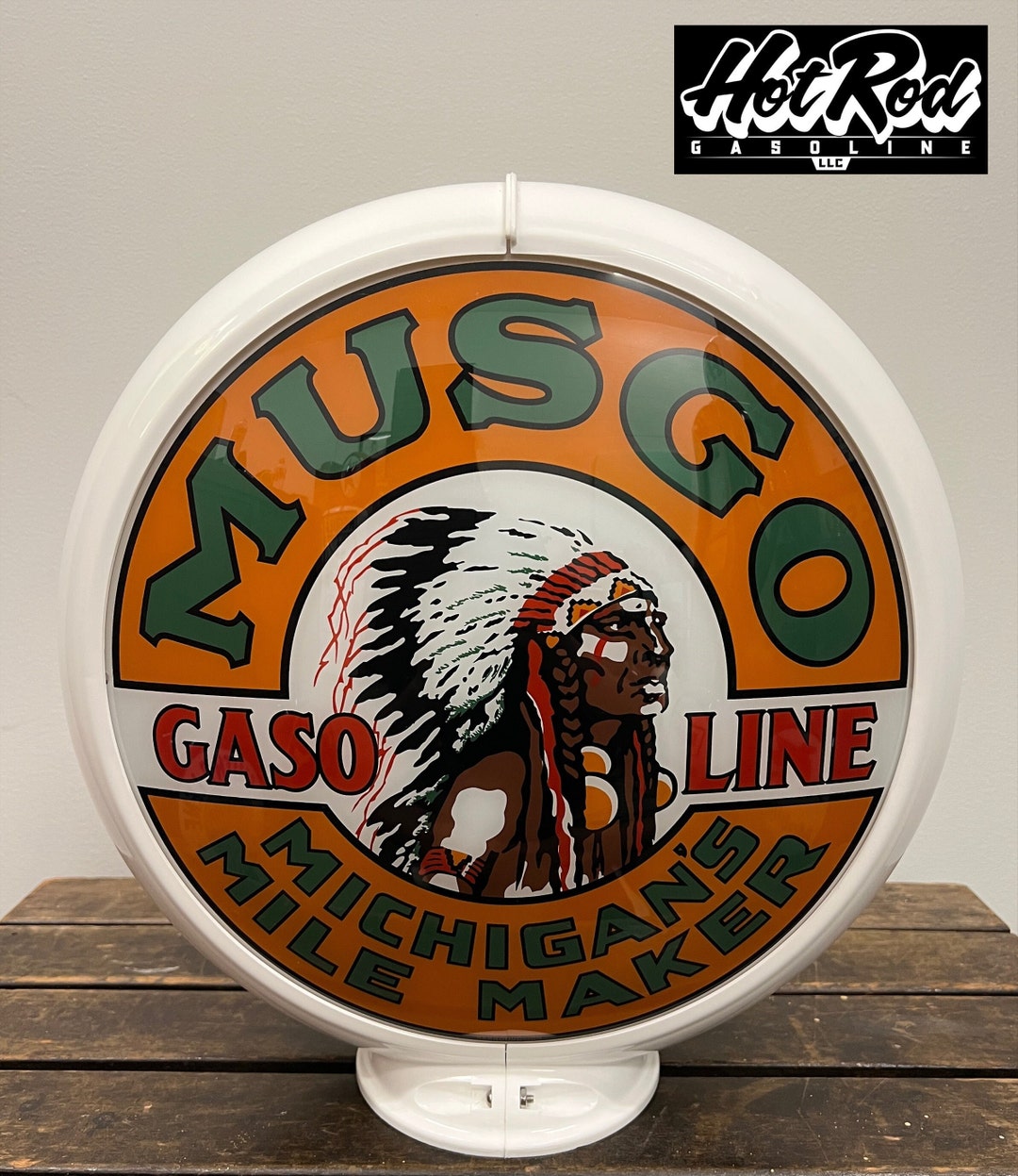 MUSGO Reproduction 13.5" Gas Pump Globe - (white Body) - Etsy