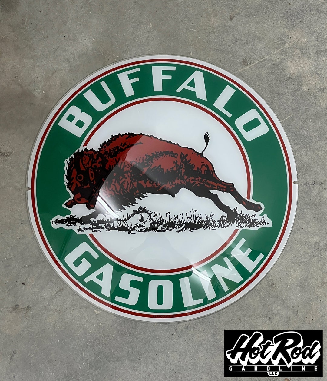 BUFFALO GASOLINE Reproduction 13.5" Gas Pump Globe Face / Lens - Etsy
