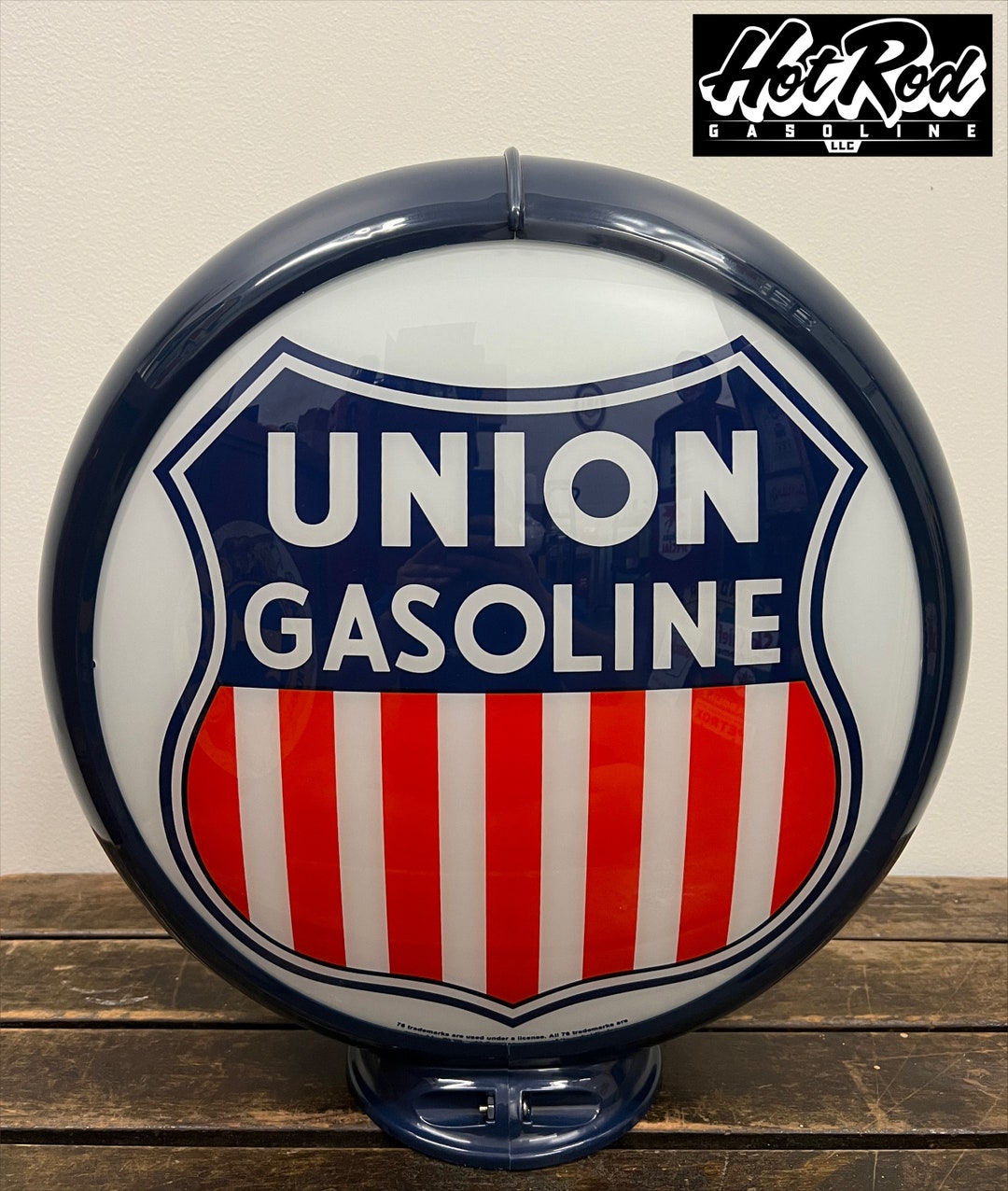 UNION GASOLINE Reproduction 13.5" Gas Pump Globe - (dark Blue Body) - Etsy