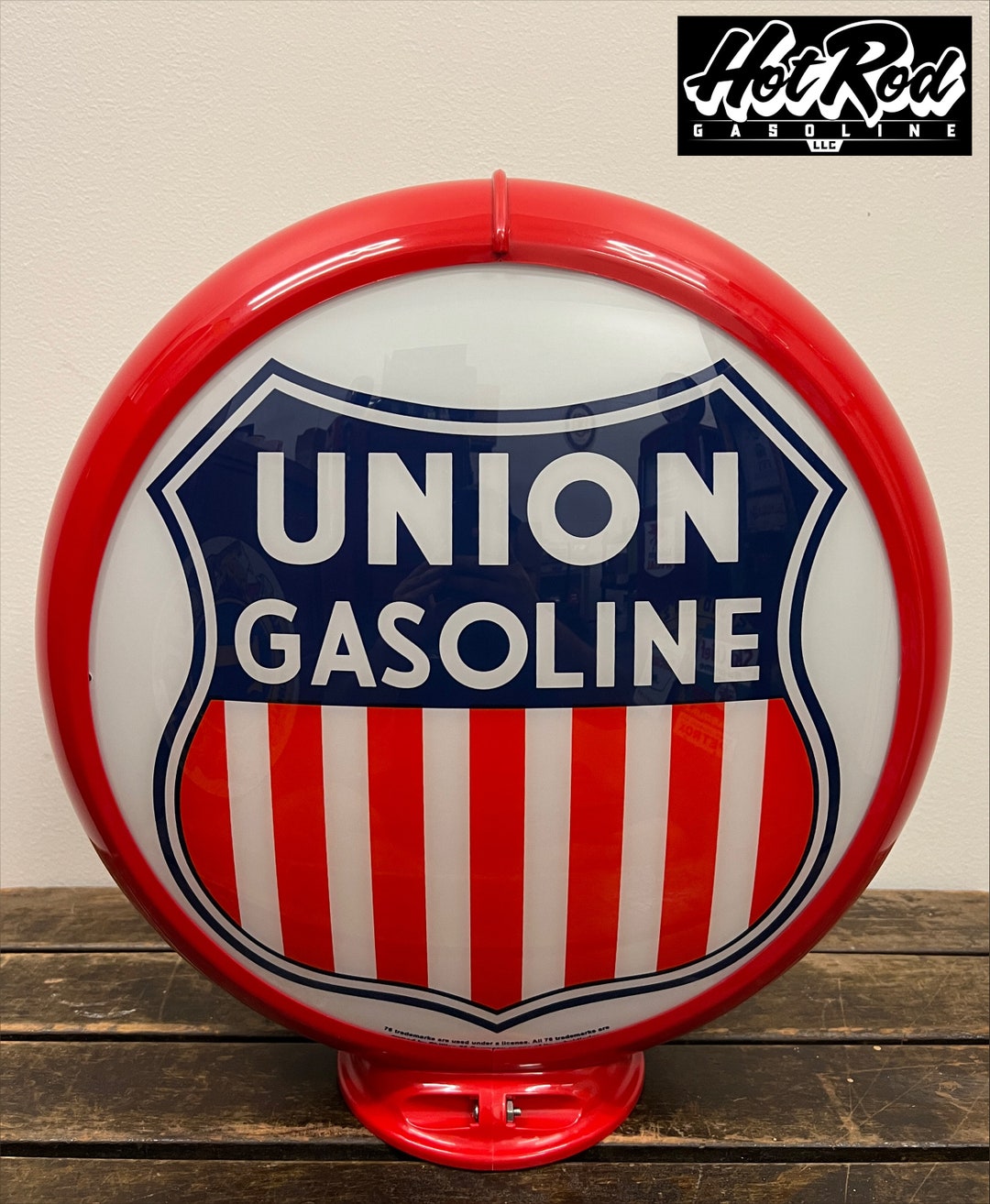 UNION GASOLINE Reproduction 13.5" Gas Pump Globe - (red Body) - Etsy