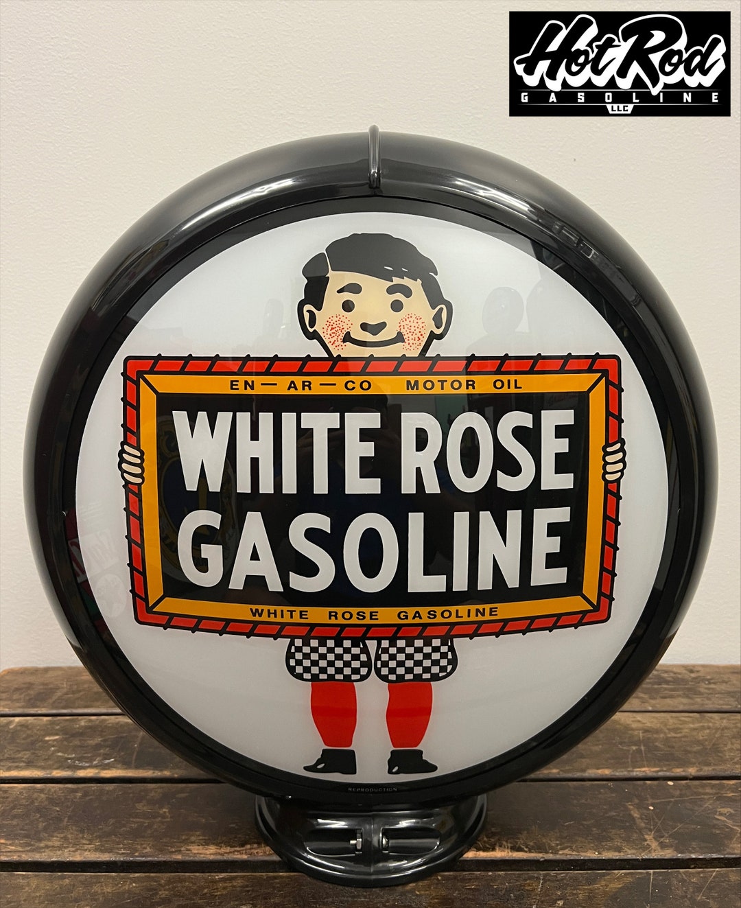 WHITE ROSE GASOLINE Reproduction 13.5 Gas Pump Globe - Etsy