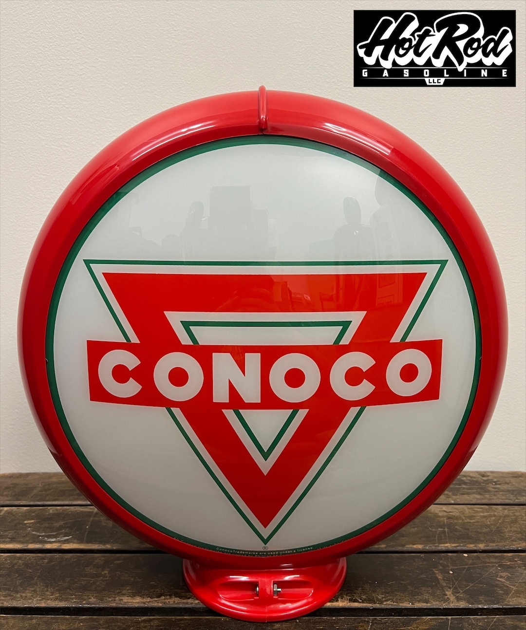 CONOCO Reproduction 13.5 Gas Pump Globe red Body - Etsy