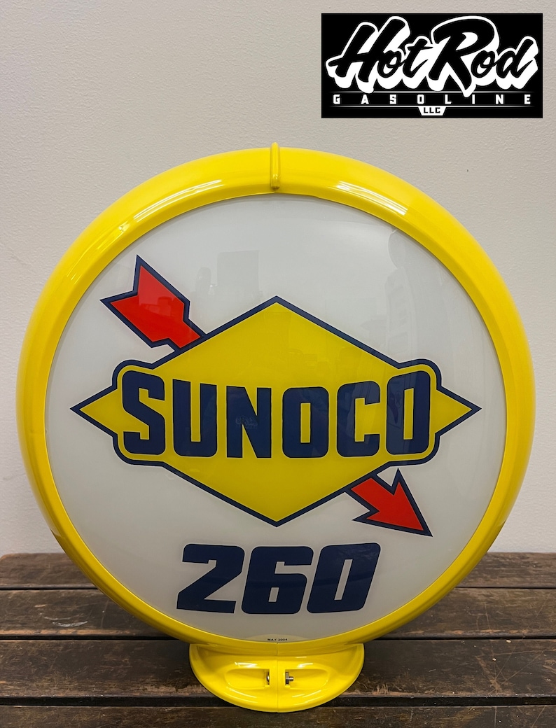 SUNOCO 260 Reproduction 13.5" Gas Pump Globe - (yellow Body) - Etsy