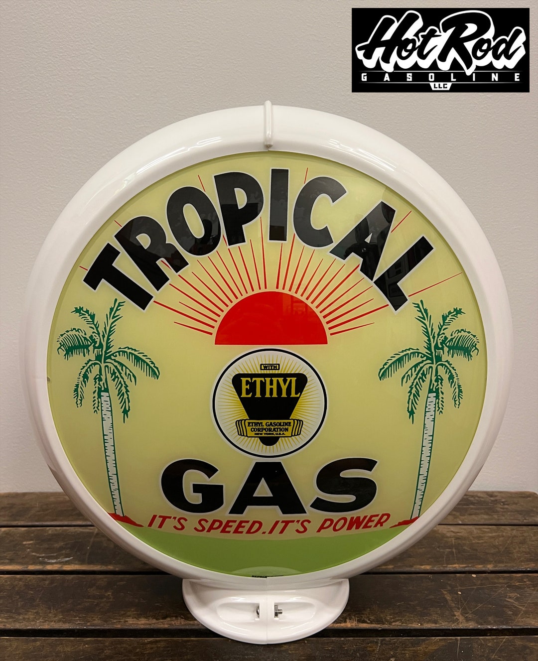 TROPICAL GAS Reproduction 13.5" Gas Pump Globe - (white Body) - Etsy