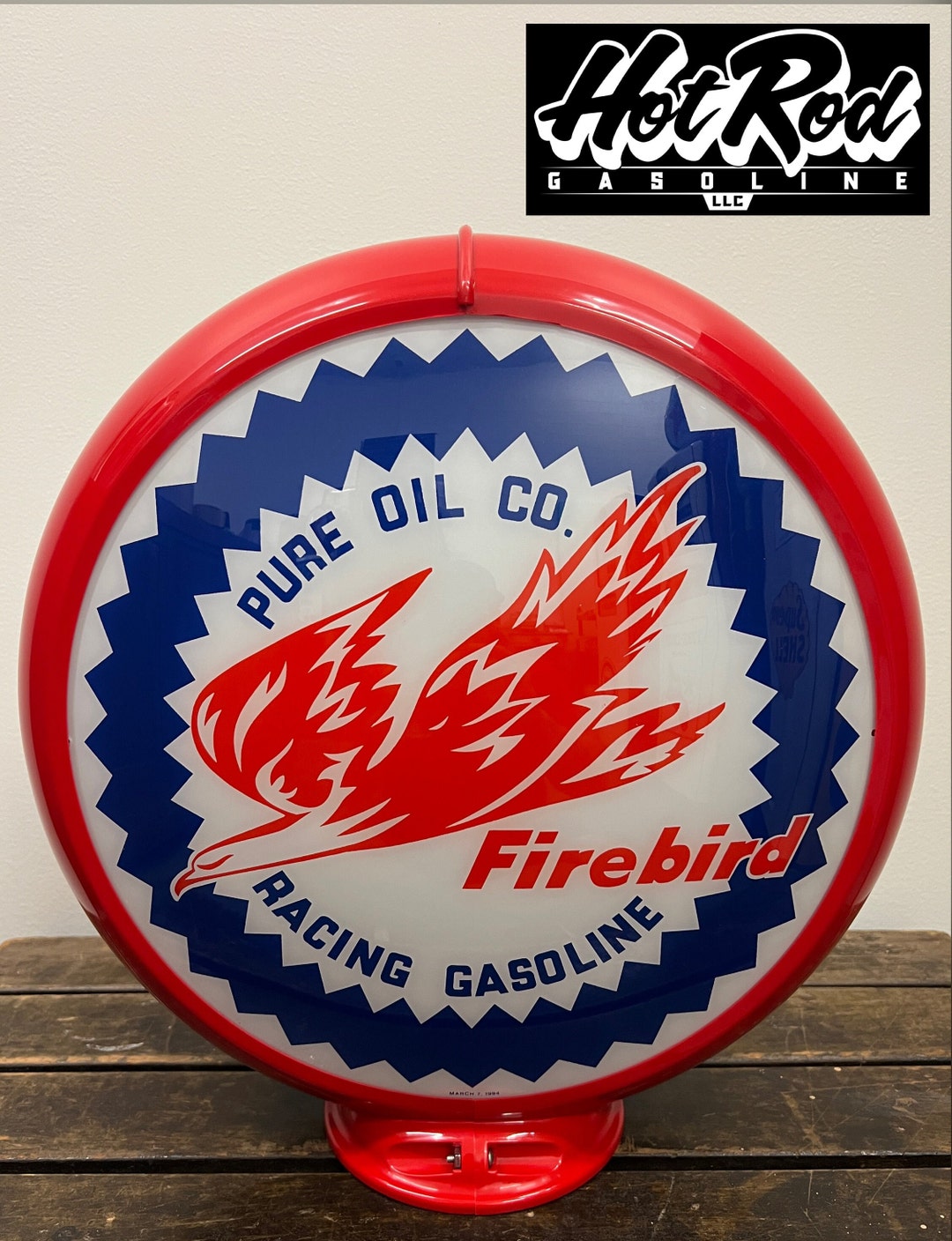 PURE FIREBIRD RACING Reproduction 13.5" Gas Pump Globe - (red Body) - Etsy