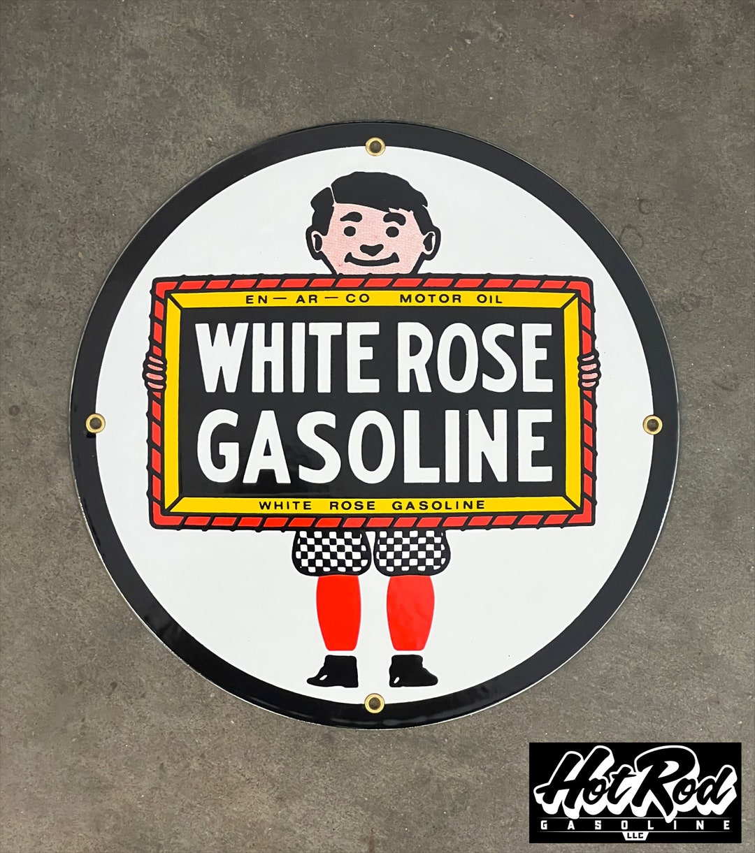 WHITE ROSE GASOLINE Porcelain Sign - Etsy