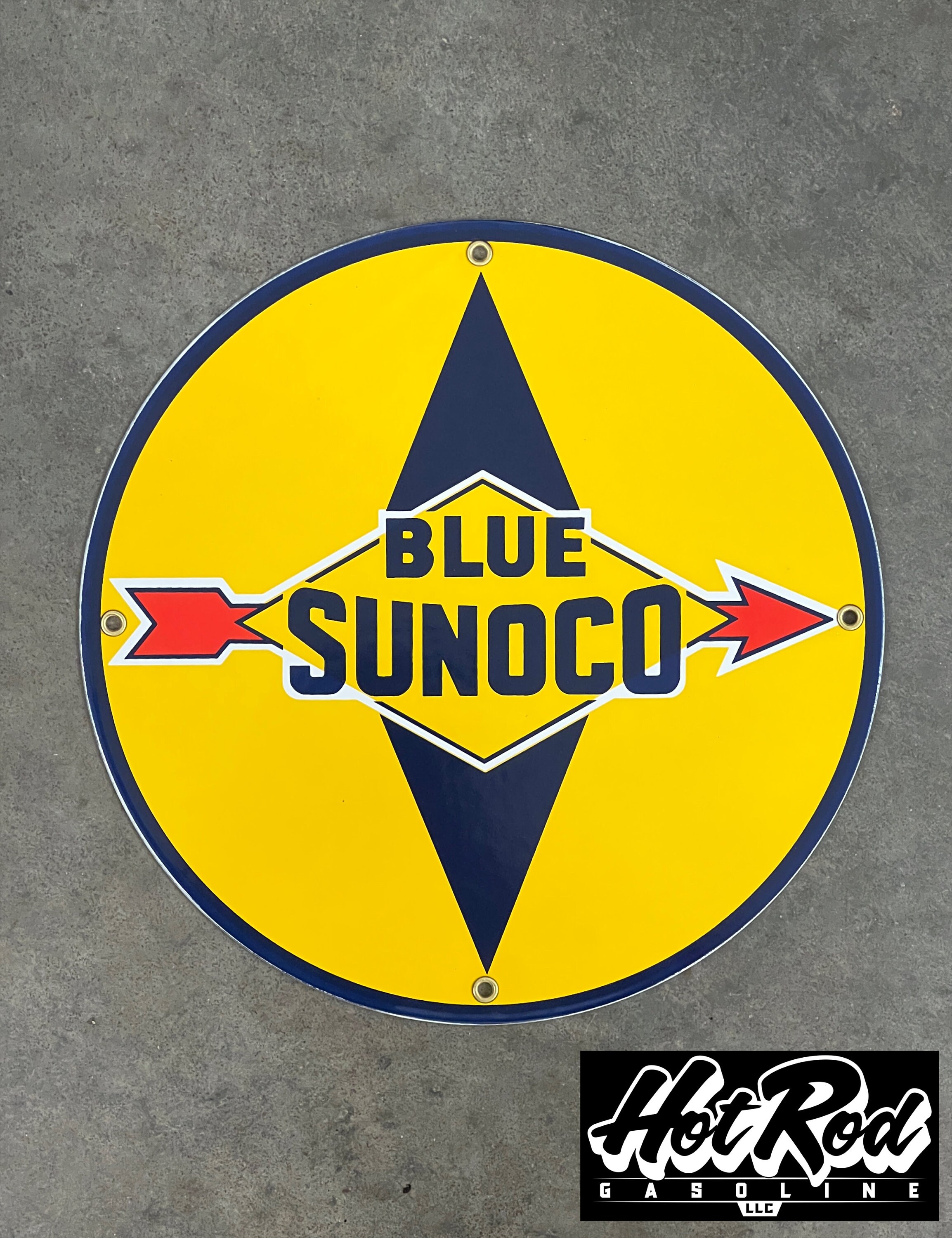BLUE SUNOCO Porcelain Sign - Etsy