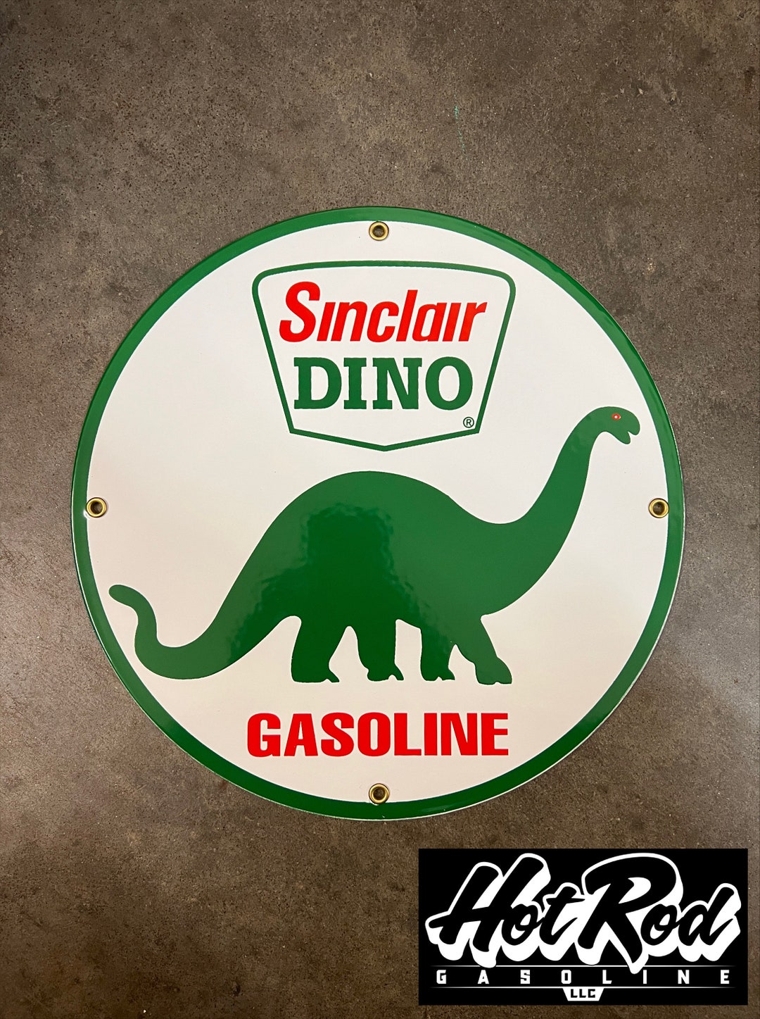 SINCLAIR DINO GASOLINE Porcelain Sign - Etsy