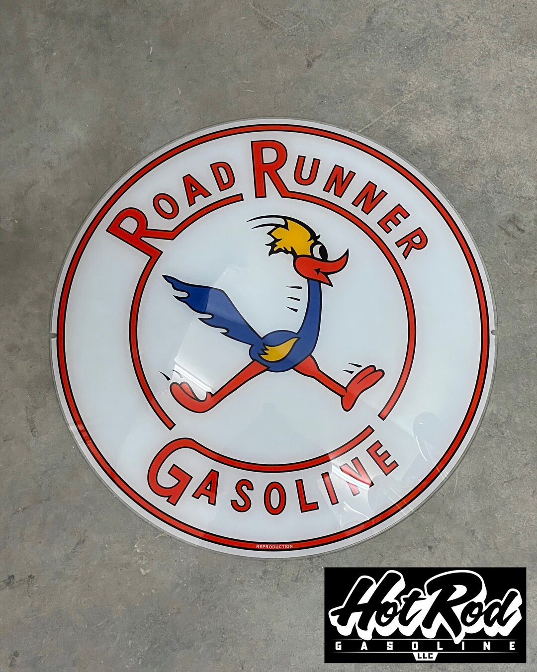 ROAD RUNNER GASOLINE Reproduction 13.5" Gas Pump Globe Face / Lens - Etsy