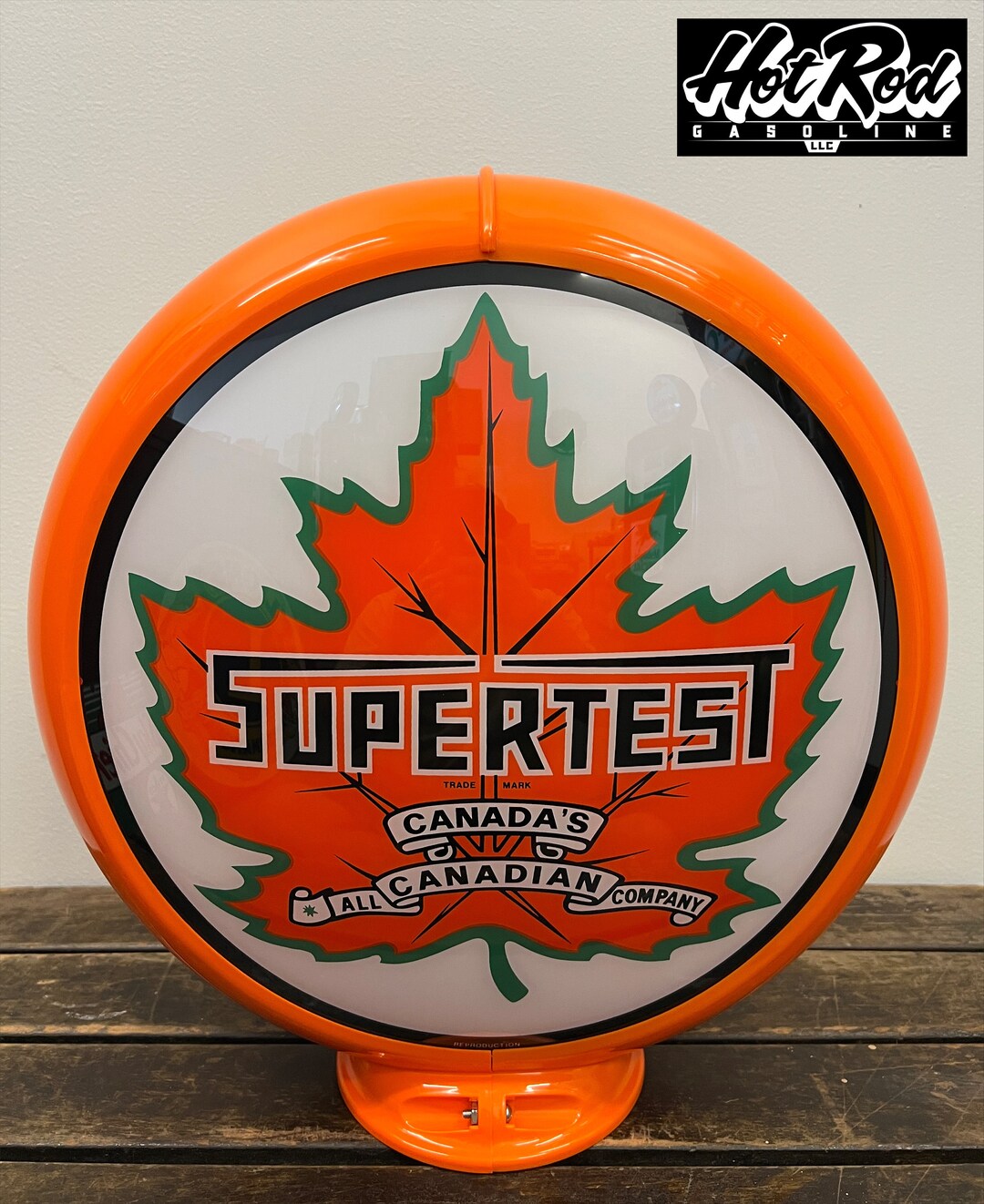 SUPERTEST GASOLINE Reproduction 13.5 Gas Pump Globe orange Body - Etsy