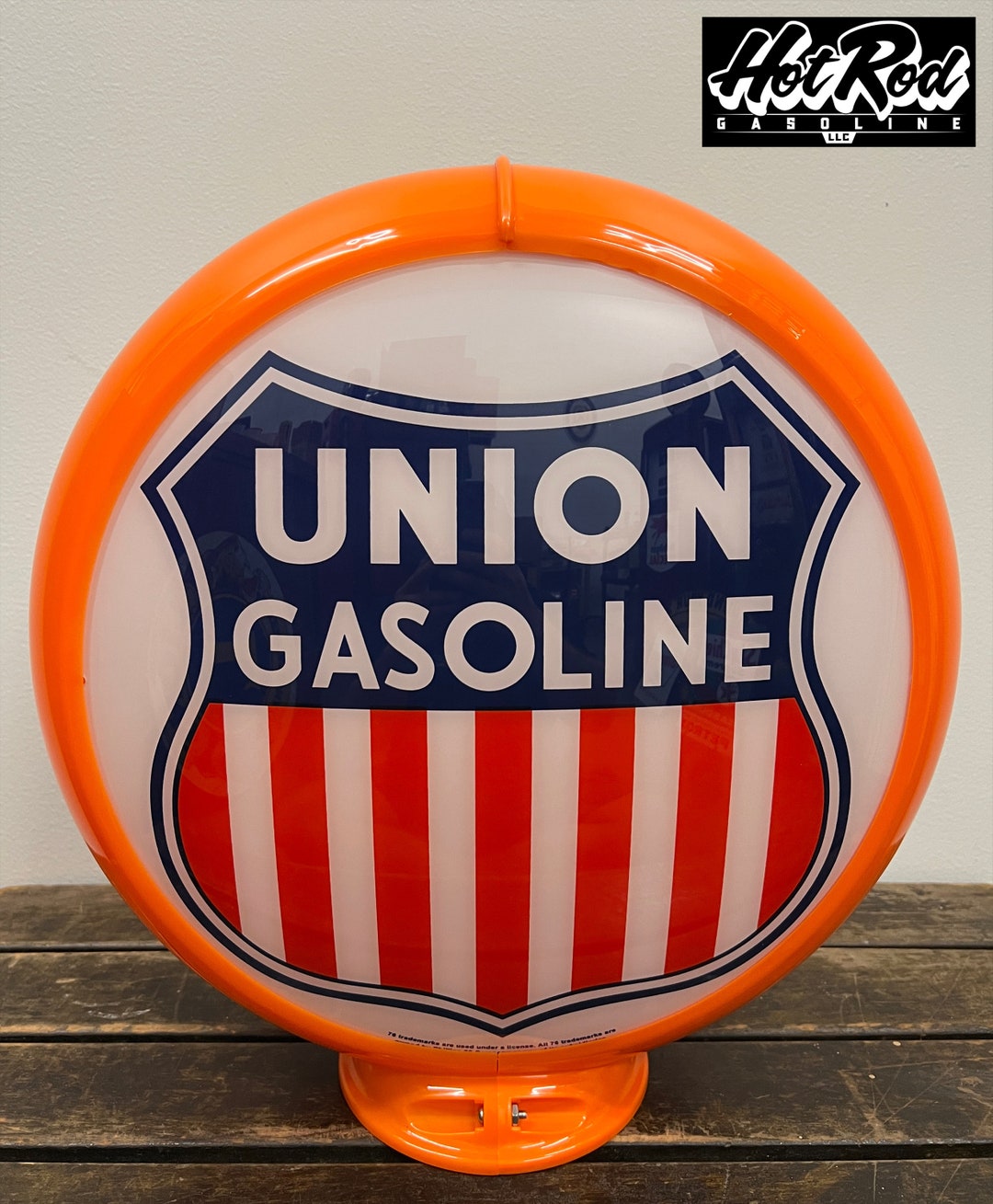 UNION GASOLINE Reproduction 13.5" Gas Pump Globe - (orange Body) - Etsy