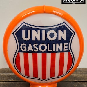UNION GASOLINE Reproduction 13.5" Gas Pump Globe - (orange Body) - Etsy