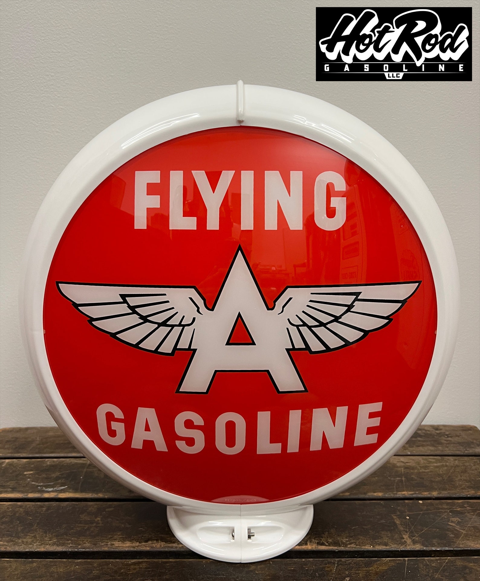 FLYING "a" GASOLINE Reproduction 13.5" Gas Pump Globe - (white Body) - Etsy
